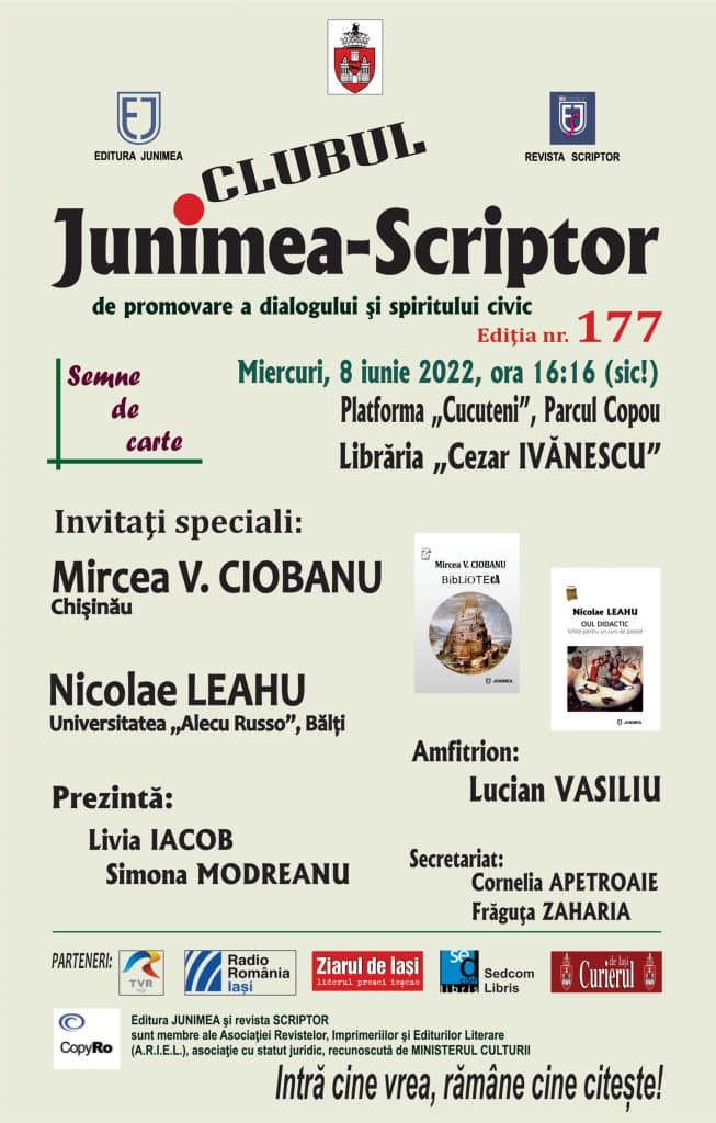 Clubul JUNIMEA-SCRIPTOR – de promovare a dialogului și spiritului civic ...